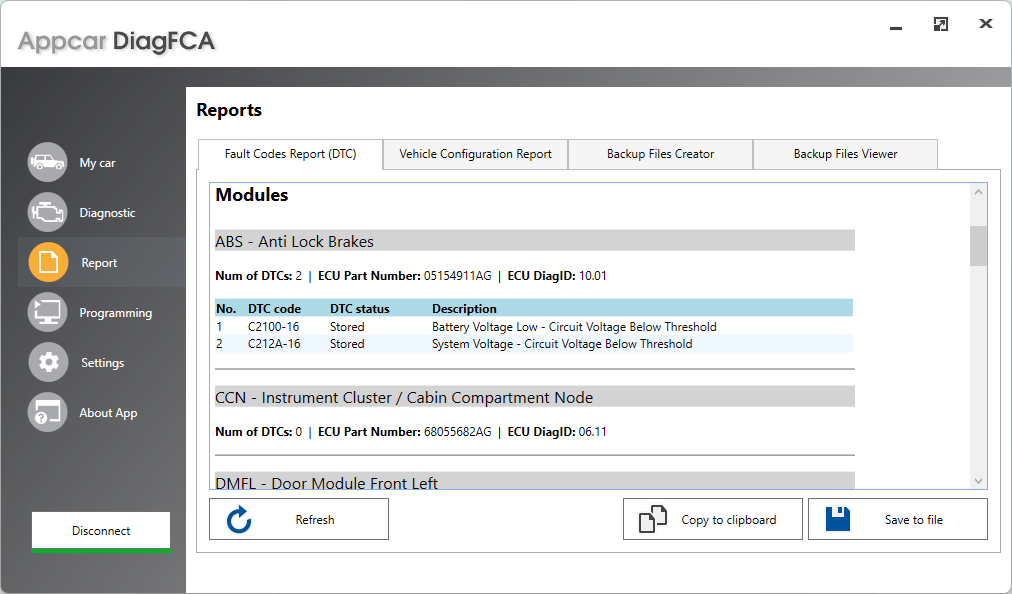Appcar DiagFCA User’s Guide – Appcar DiagFCA – diagnostic tool
