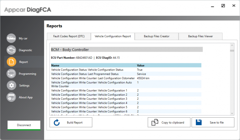Appcar DiagFCA User’s Guide – Appcar DiagFCA – diagnostic tool